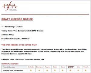 Exclusive: TeraFX gets Dubai DFSA license - FX News Group