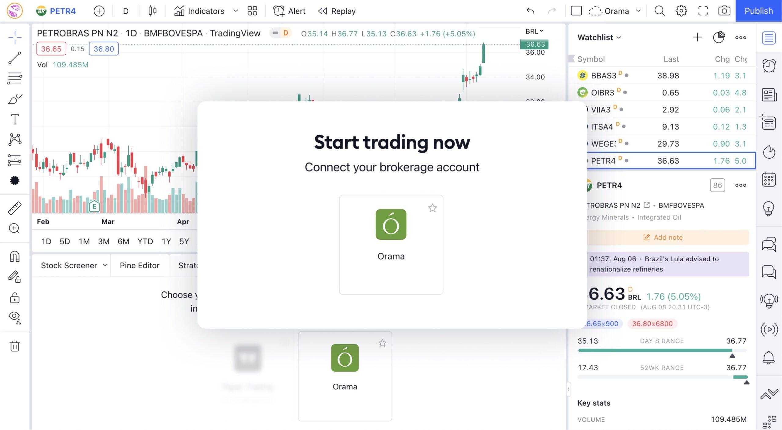 TradingView adds Órama Investimentos to list of integrated brokers - FX ...