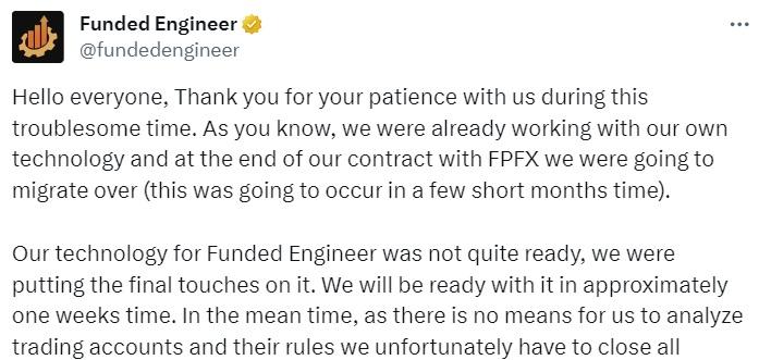 Prop trading firm Funded Engineer aims for restart, but needs new ...