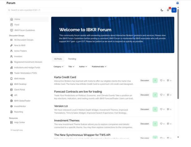 Interactive Brokers adds access to IBKR Forum for users of Client ...